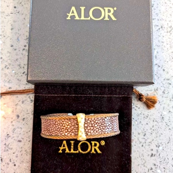 Alor | Jewelry | Alor Rare Chocolate Cable Bracelet With Brown Stingray ...